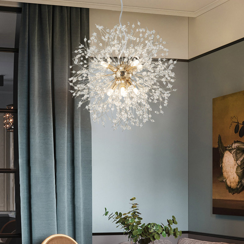 Fairmont Park Golden 45cm beaded fireworks pendant lamp | Wayfair.co.uk