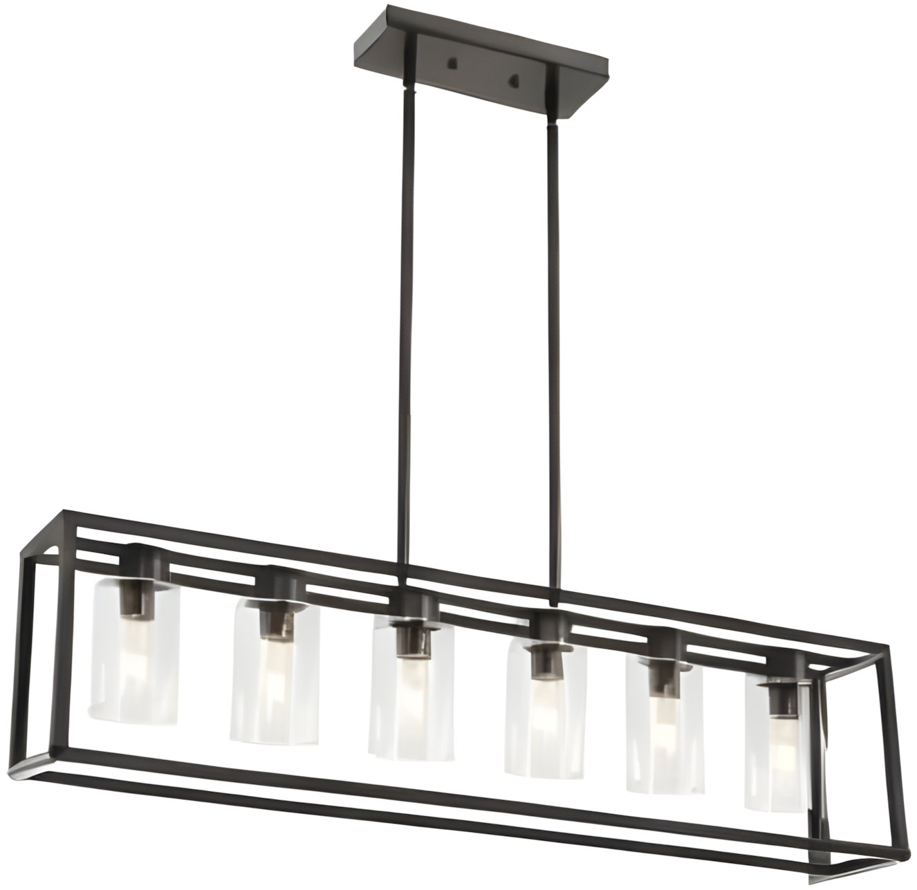 Breakwater Bay Farmhouse Pendant Light, 6-Light Kitchen Island Lighting ...