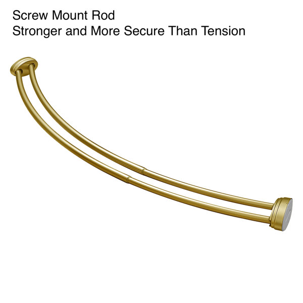 Utopia Alley Rustproof Wall Mounted Aluminum Double Curved Shower ...