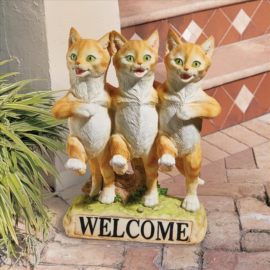 Design Toscano Chorus Line of Cats Garden Fun Welcome Statue & Reviews ...