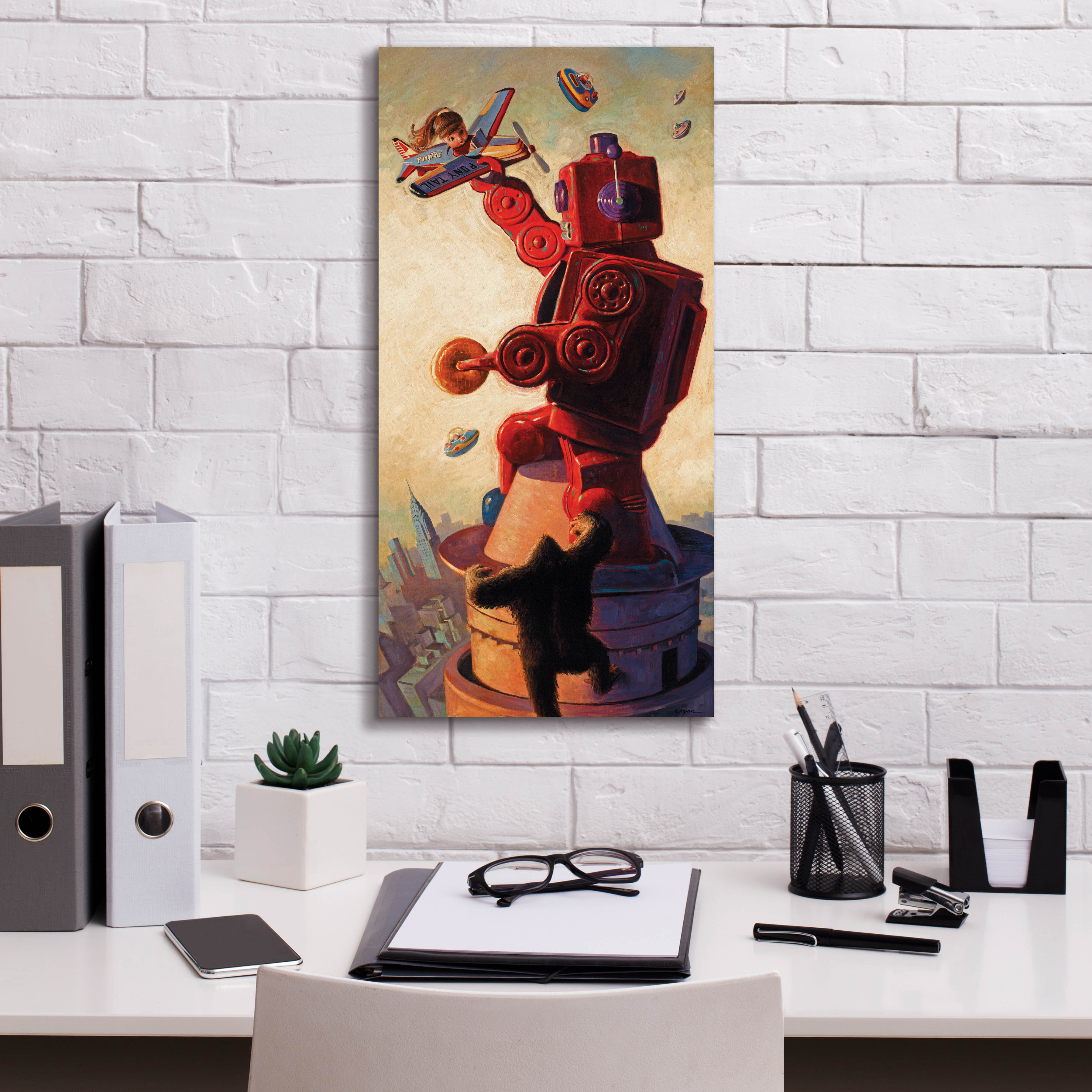 Trinx Robo Kong' By Eric Joyner Robo Kong On Canvas by Eric Joyner ...