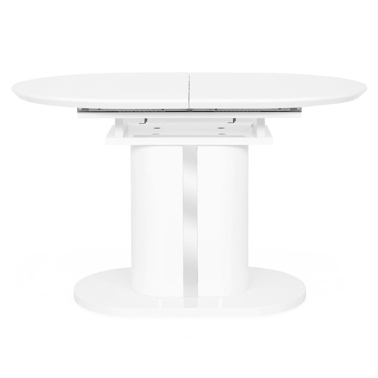 17 Stories Januarius Extendable Pedestal Dining Table | Wayfair.co.uk