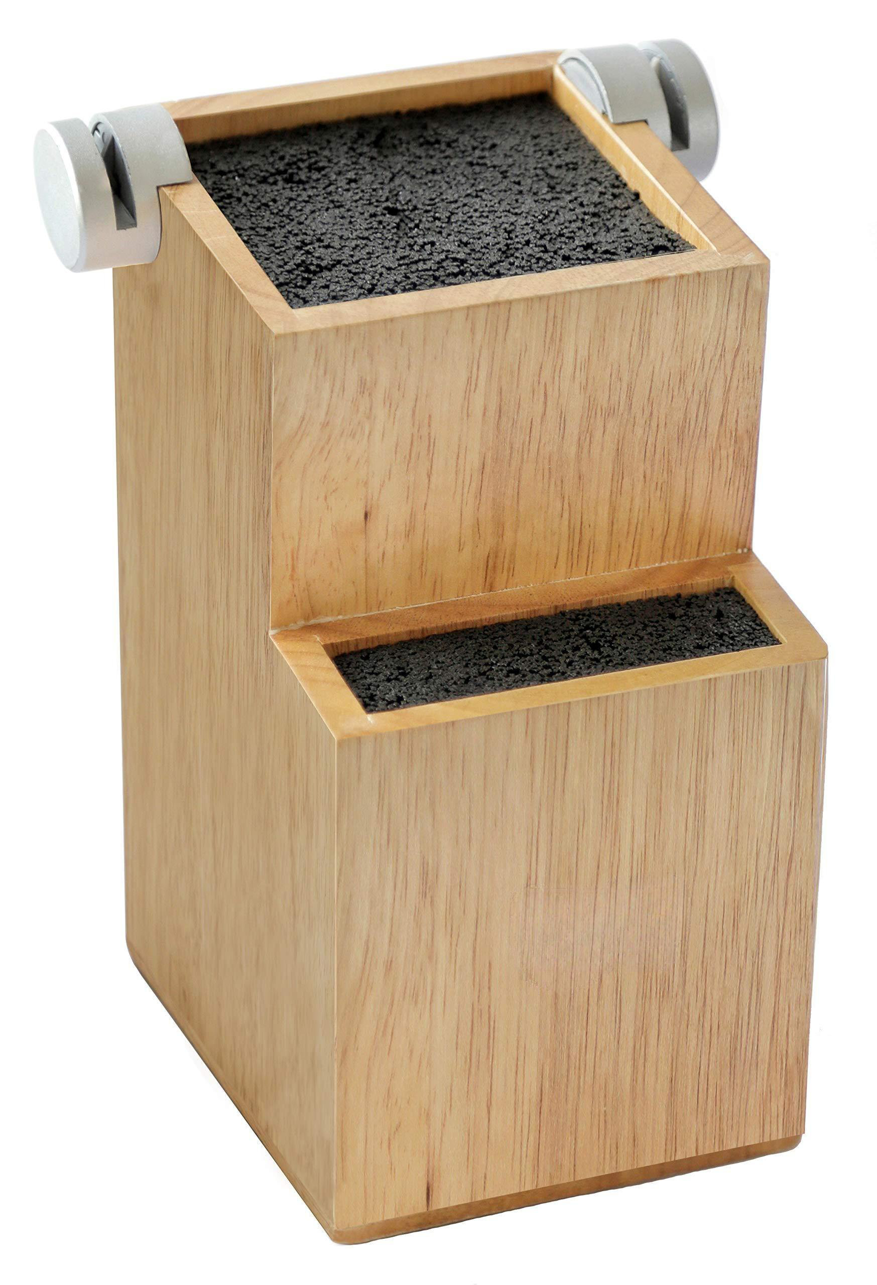 ELEMENTARY ENTERPRISE LLC Universal Knife Block - Knife Holder With 2 ...