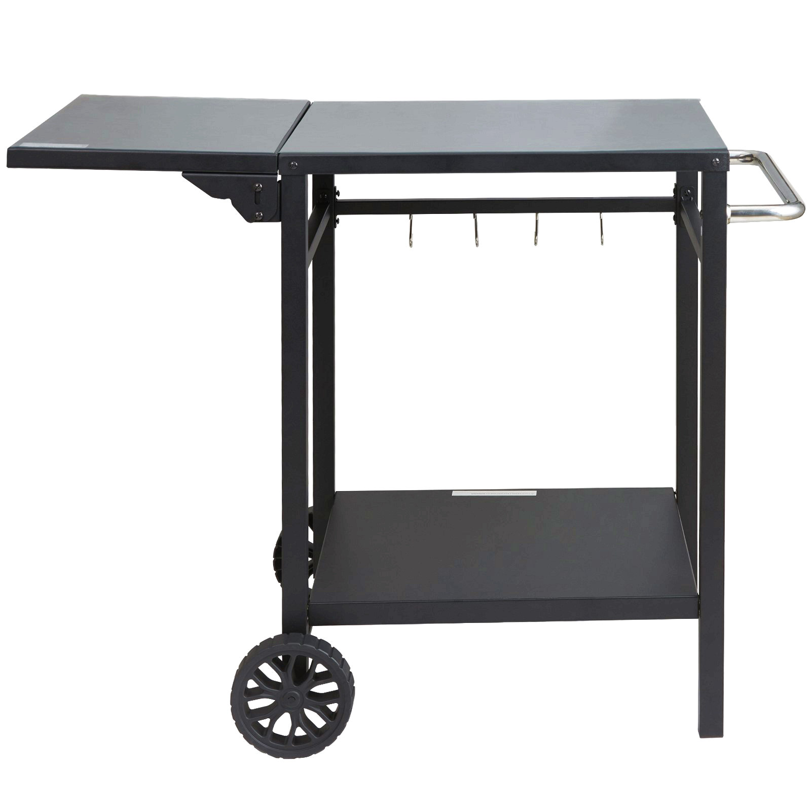 SHANRUGUOJI Outdoor Grill Dining Cart With Double-Shelf, BBQ Movable ...