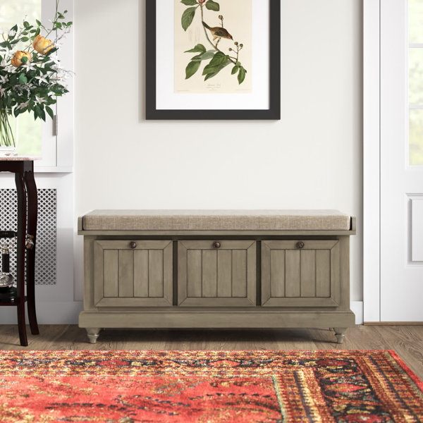 Greyleigh™ Oakham Linen Upholstered Storage Bench & Reviews | Wayfair