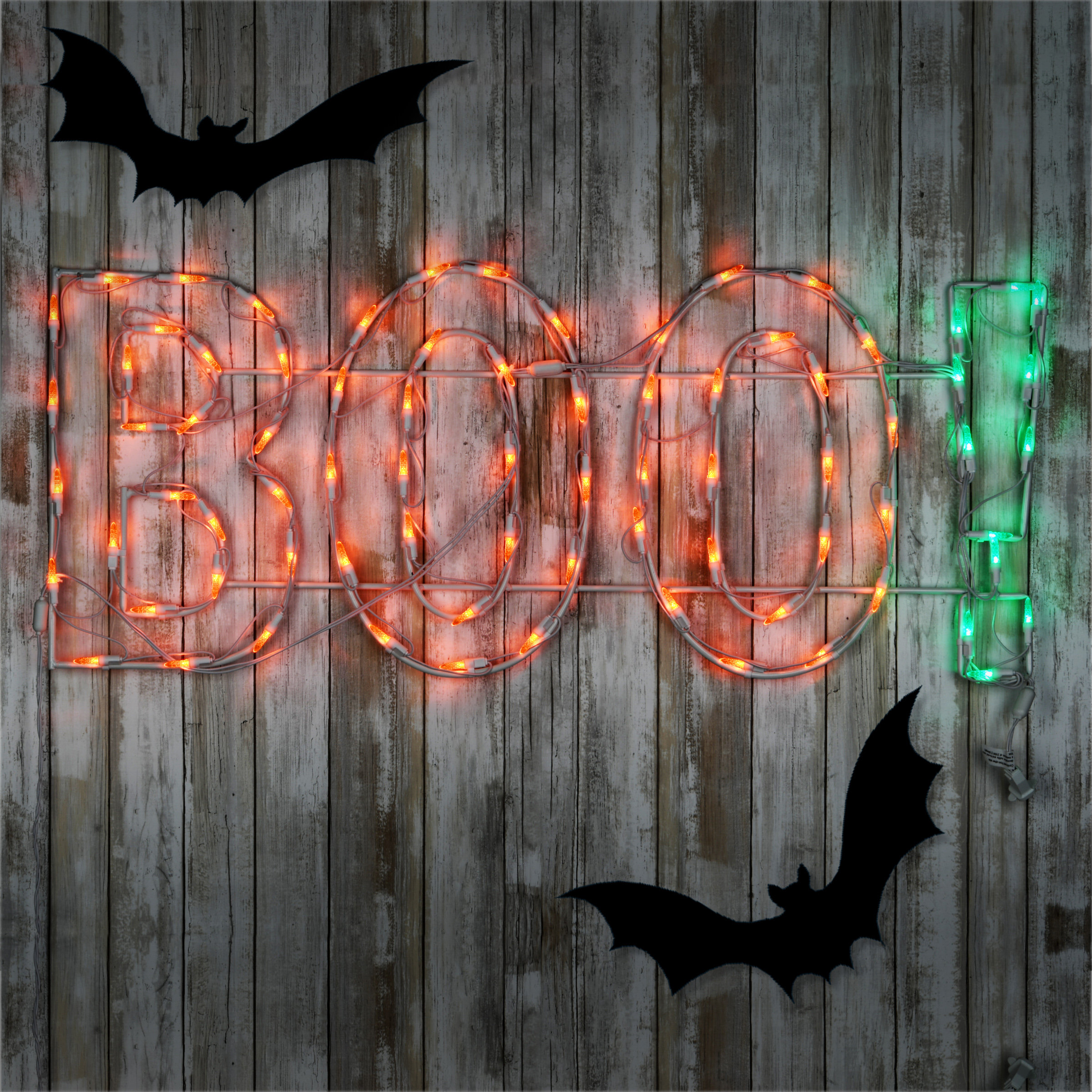 The Holiday Aisle® 36" Halloween Lighted "BOO" Sign | Wayfair