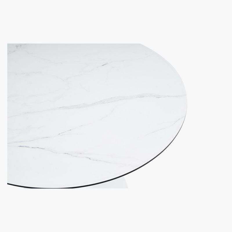 Ivy Bronx White Round Dining Table | Wayfair