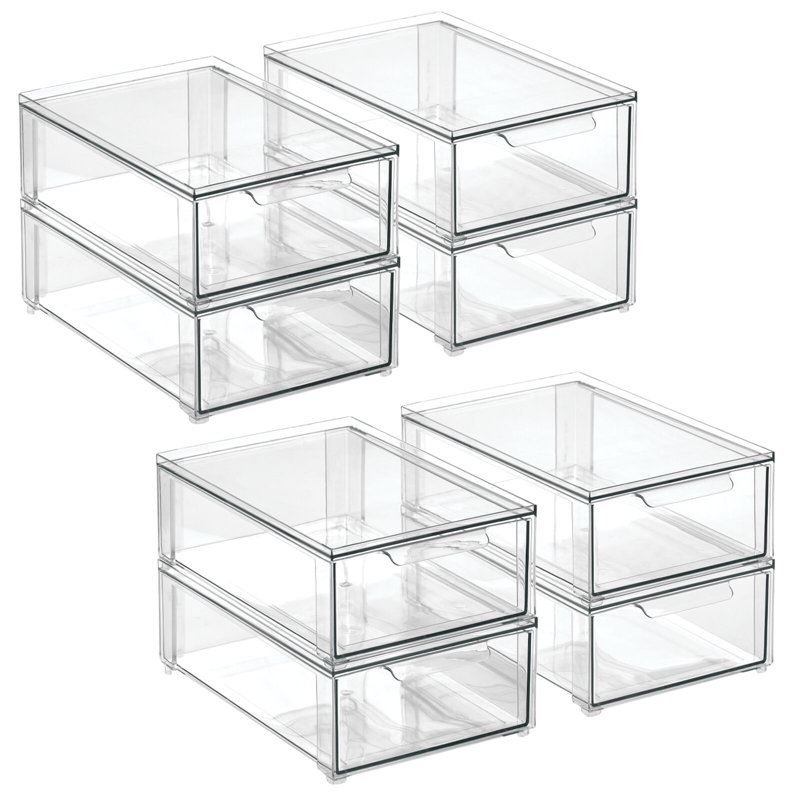 mDesign Plastic Stackable Drawer Set | Wayfair