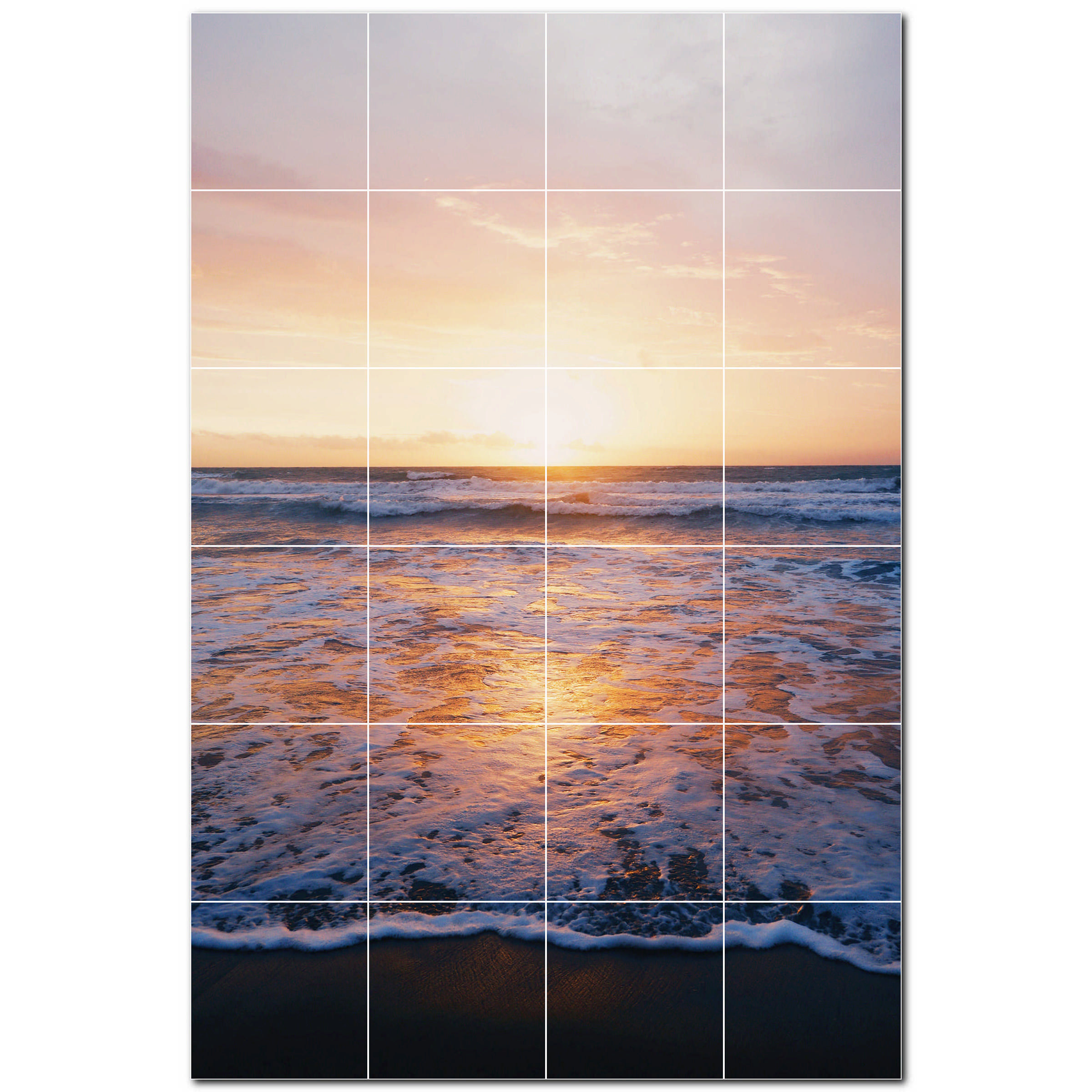Picture-Tiles.com Sunset Photo 12'' x 12'' Satin Ceramic Decorative ...