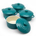 Kook 12 oz. Ceramic Oval Mini Casseroles Dishes with Lids & Reviews ...