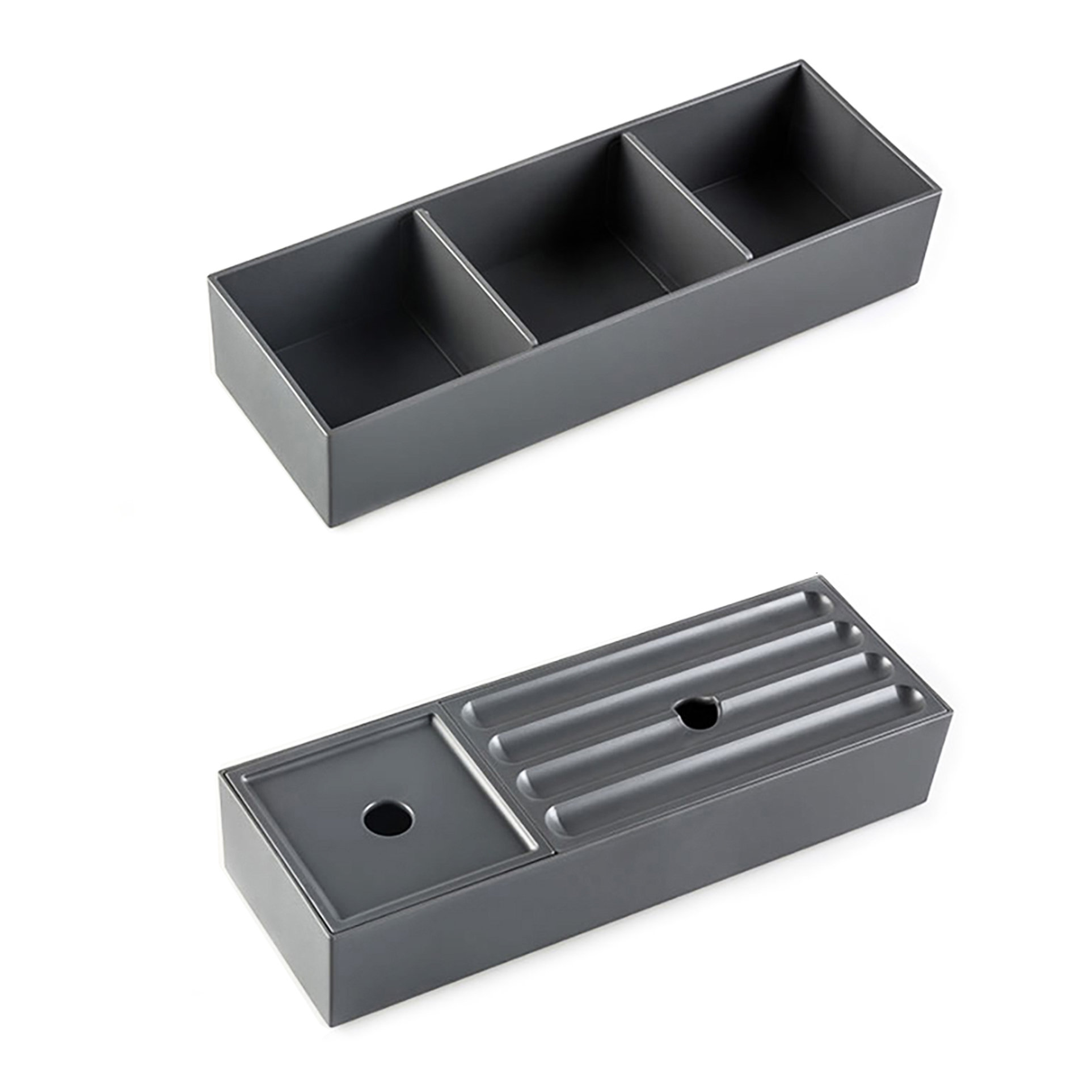 Ebern Designs Dark Grey Abs Boxes For Kitchen - 2, With Convenient Dual ...