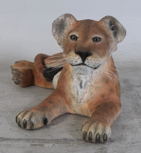 Dakota Fields Collman Resting Lion Cub Life Size Statue | Wayfair