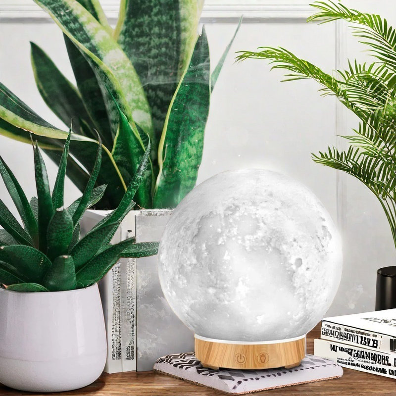 Brayden Studio® Essential Oil Diffuser 200ML LED Desk Moon Lamp ...