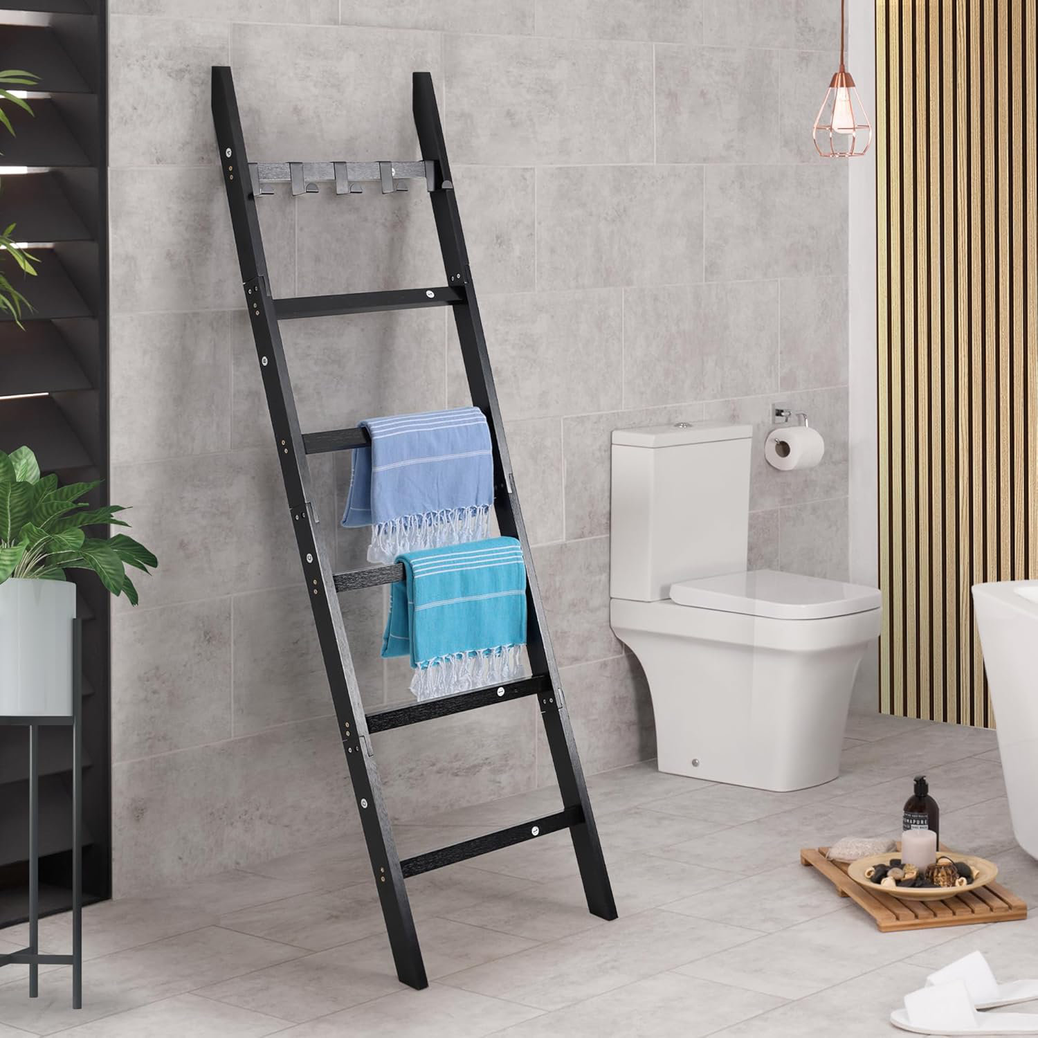 One Allium Way® Blanket Ladders For The Living Room - 62 Inches ...