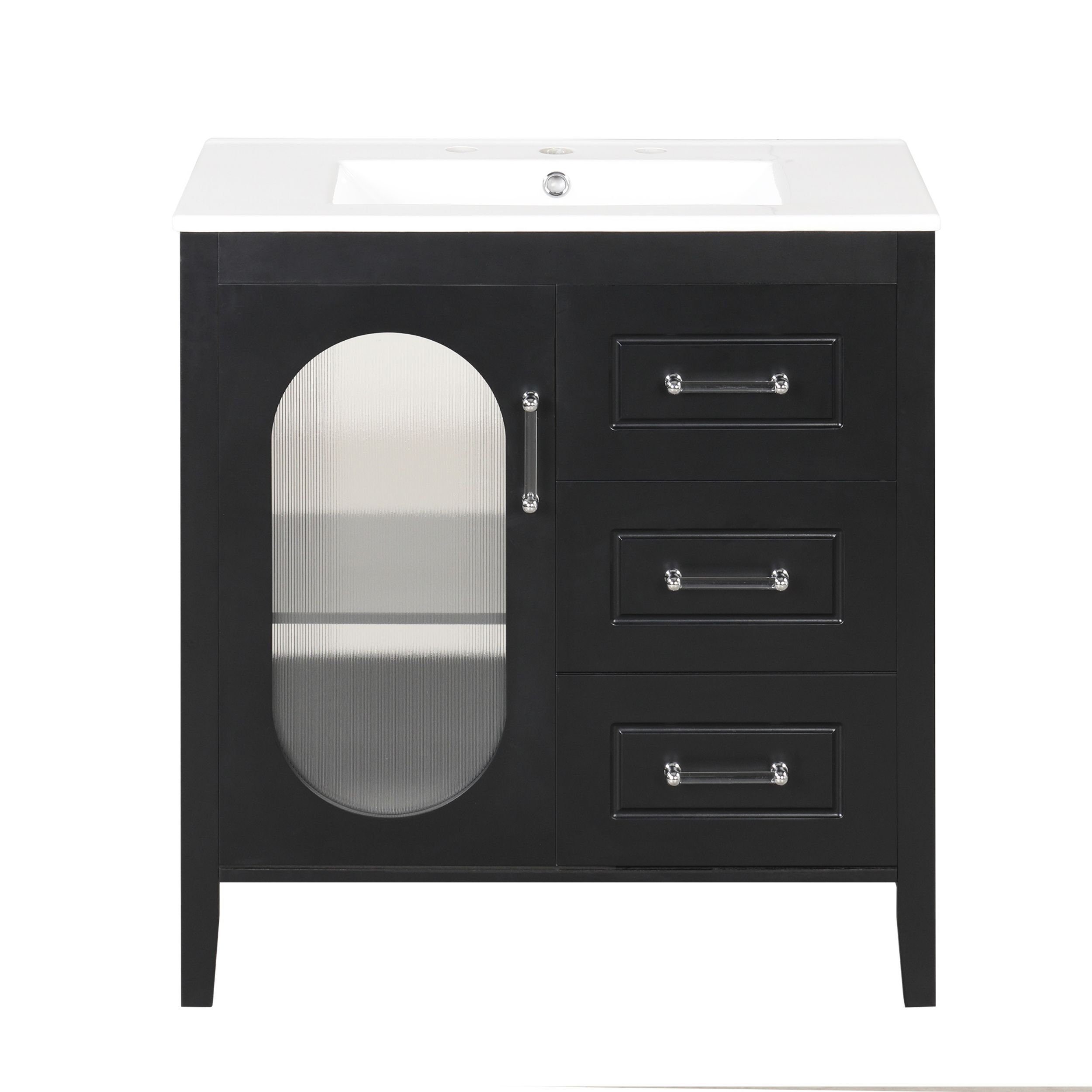 Winston Porter Domitila 30 Single Bathroom Vanity With Ceramic Top
