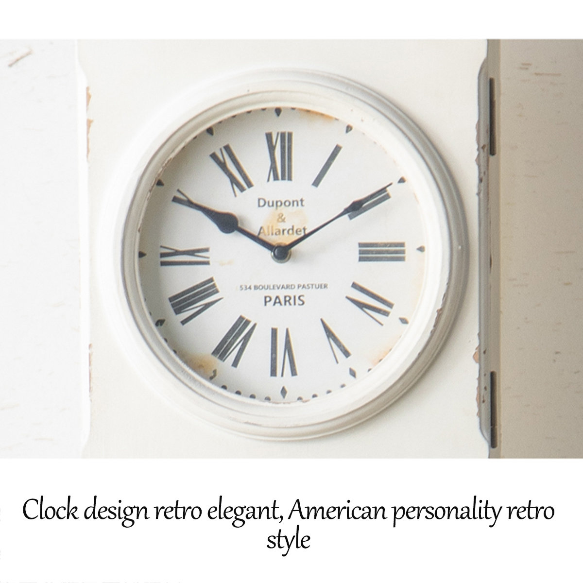 Ophelia & Co. French-style retro distressed white floor clock | Wayfair