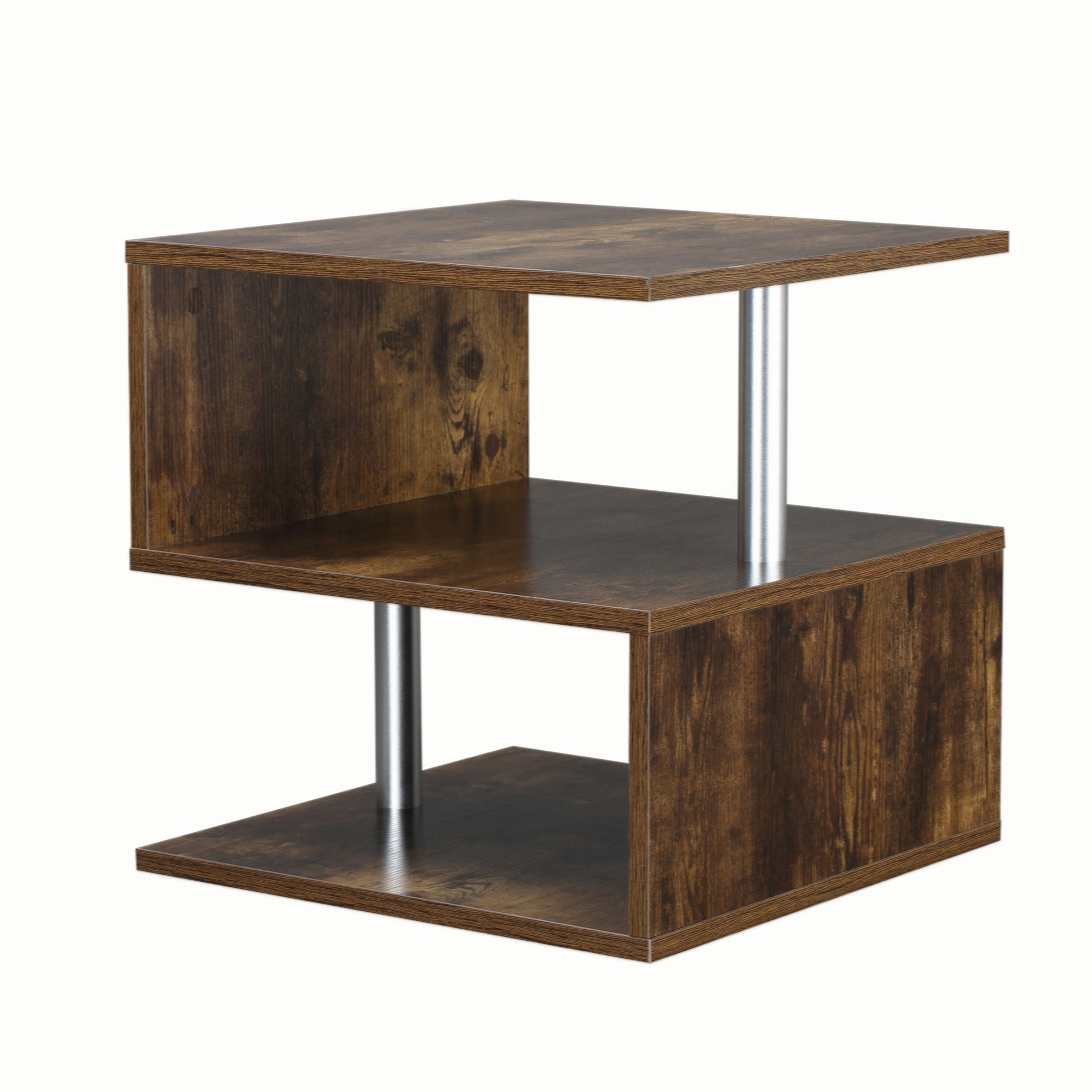 Millwood Pines 20" Modern End Table, Accent Side Table, S-Shaped Coffee ...