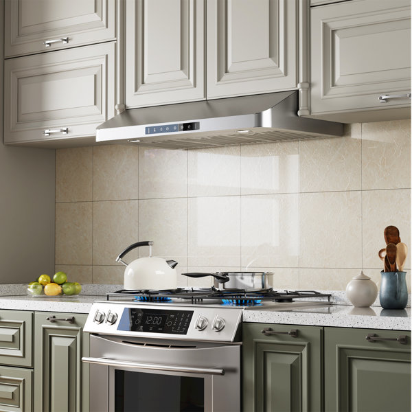 VIKIO Kitchen 36'' Ducted 600 CFM Under Cabinet Range Hood With ...