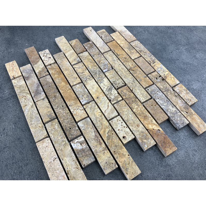 Miletos Stone Collection Natural Stone Mosaic Subway Wall & Floor Tile ...