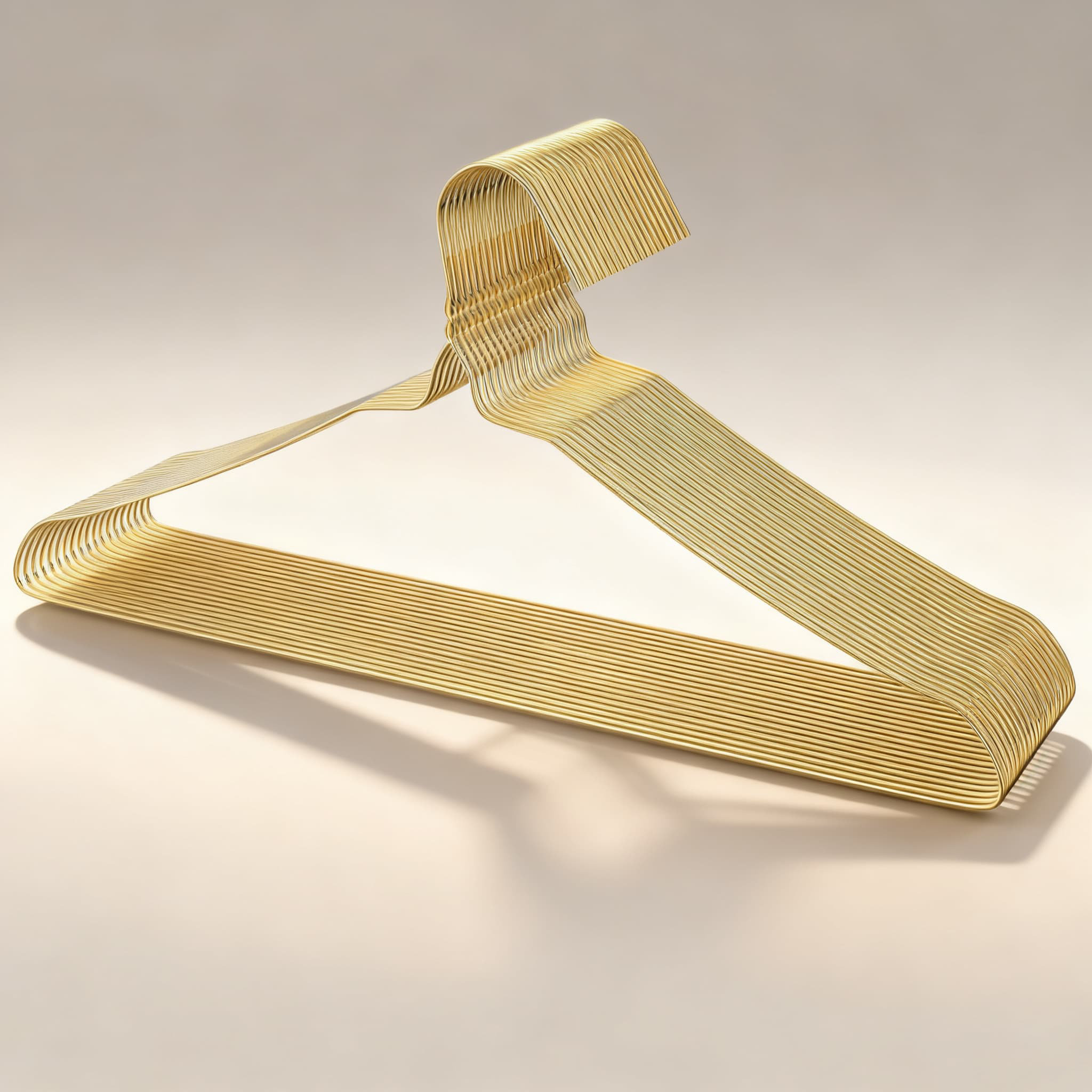 Orren Ellis Gold Metal Wire Hangers For Closet Organization, Durable ...
