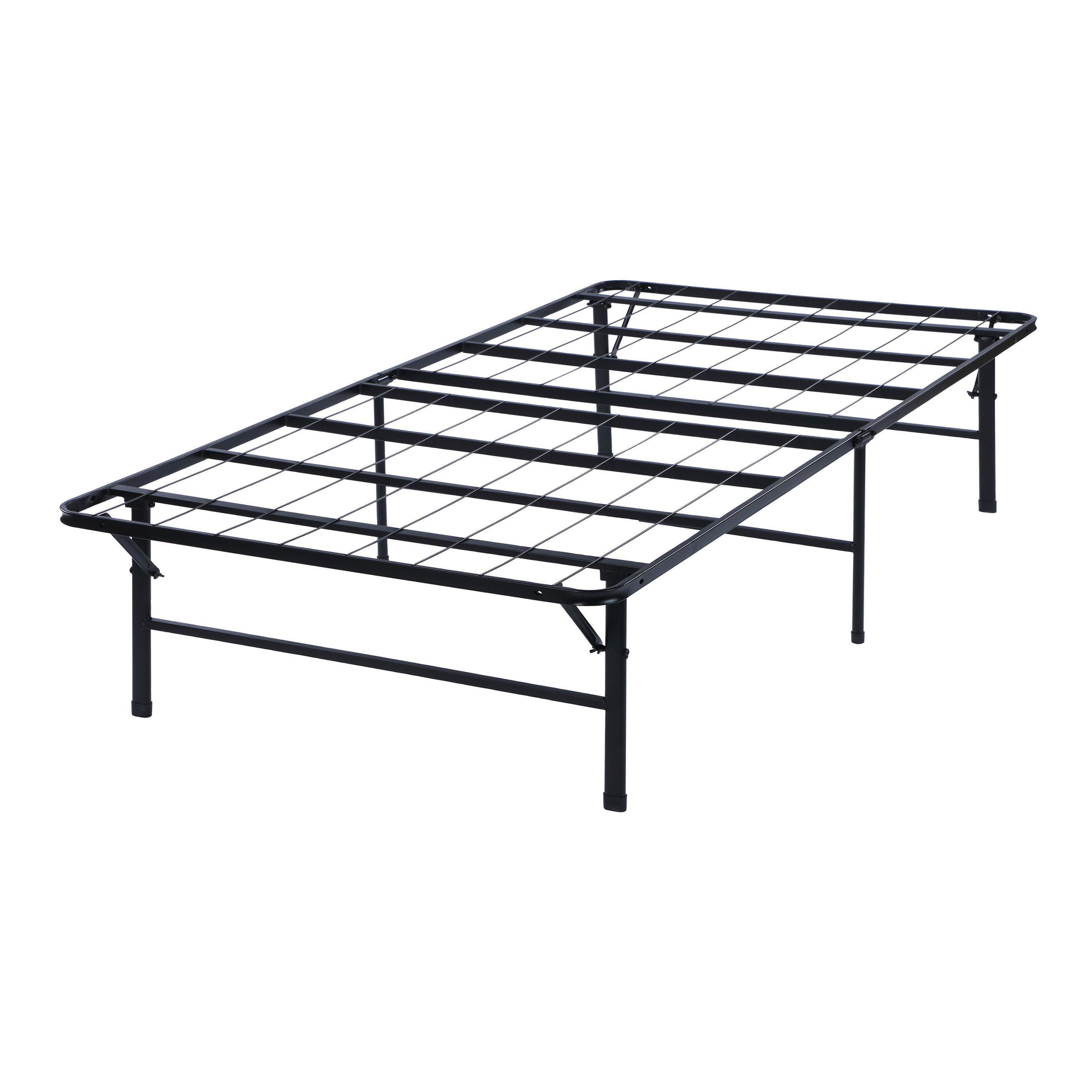 Alwyn Home Pelcha Metal Wire-Grid Bed Frame in Black | Wayfair