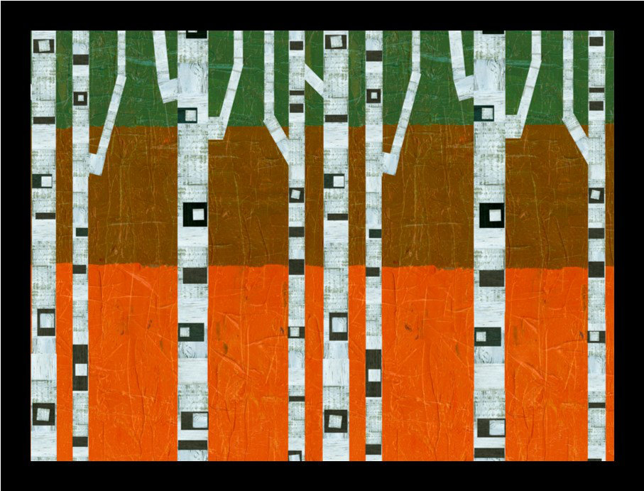 Buy Art For Less Blue Sky Birches Framed On Paper by Michelle Calkins ...