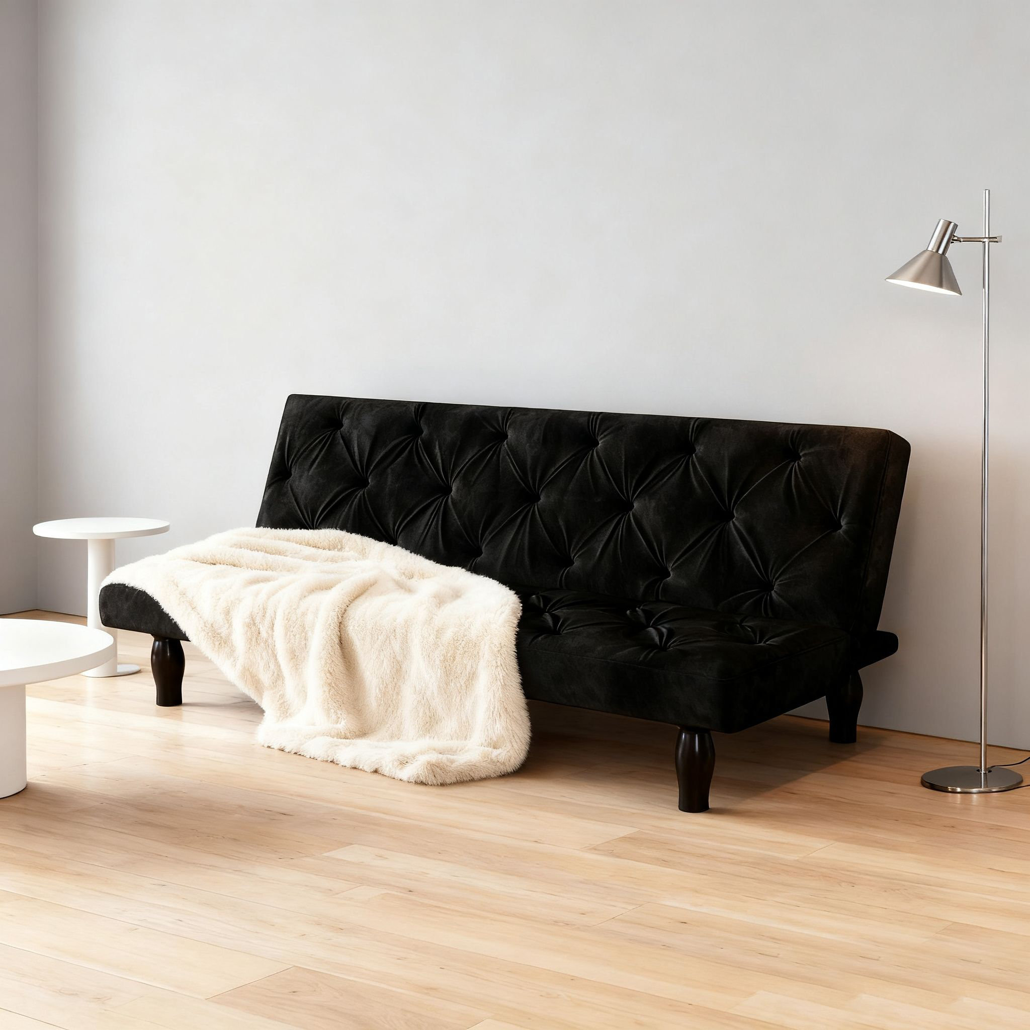 House of Hampton Adjustable Tufted Futon Sofa Bed with High - Density ...