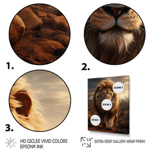 Latitude Run® Moniet Animal Lion In Savan - Lion Framed Prints ...