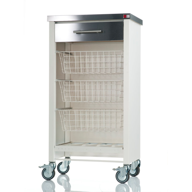 Don Hierro 18.9'' Wide Rolling Kitchen Cart with Stainless Steel Top ...