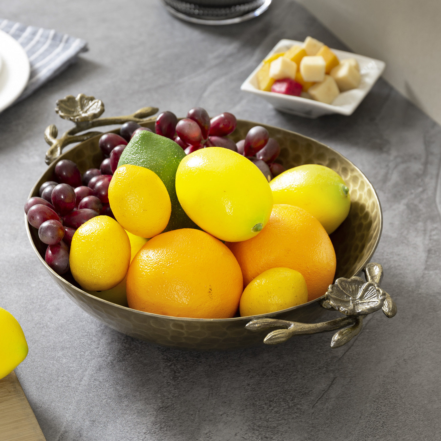 House of Hampton® Brass Decorative Serving Bowl With Handles | Wayfair
