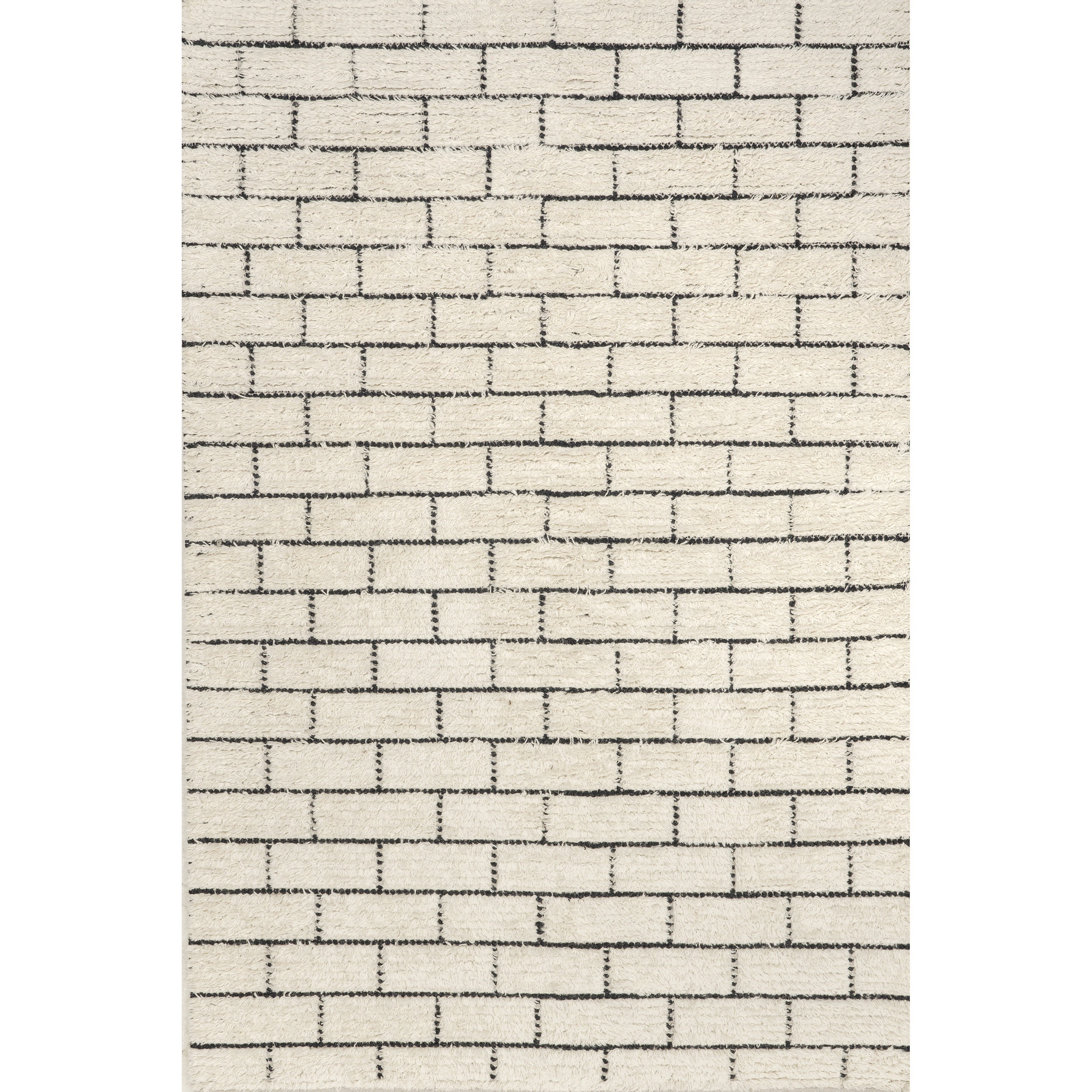 Latitude Run® Ariana Brick Pattern Wool Blend Area Rug | Wayfair