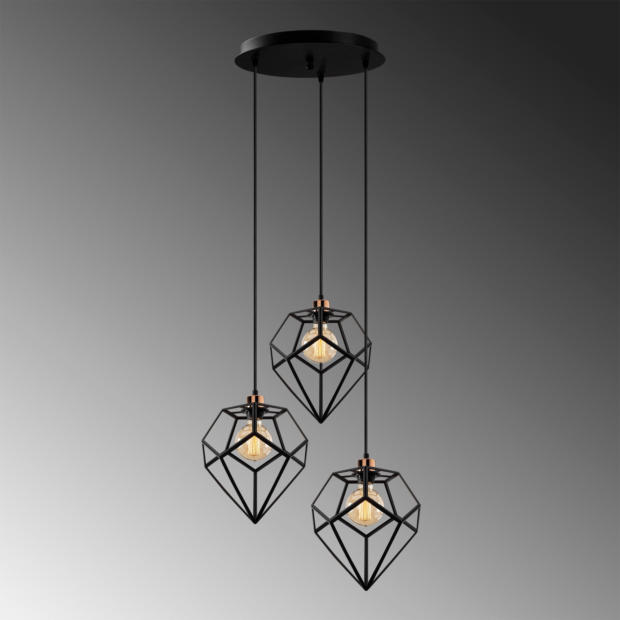East Urban Home Hennig 3 - Light Cluster Geometric Pendant | Wayfair