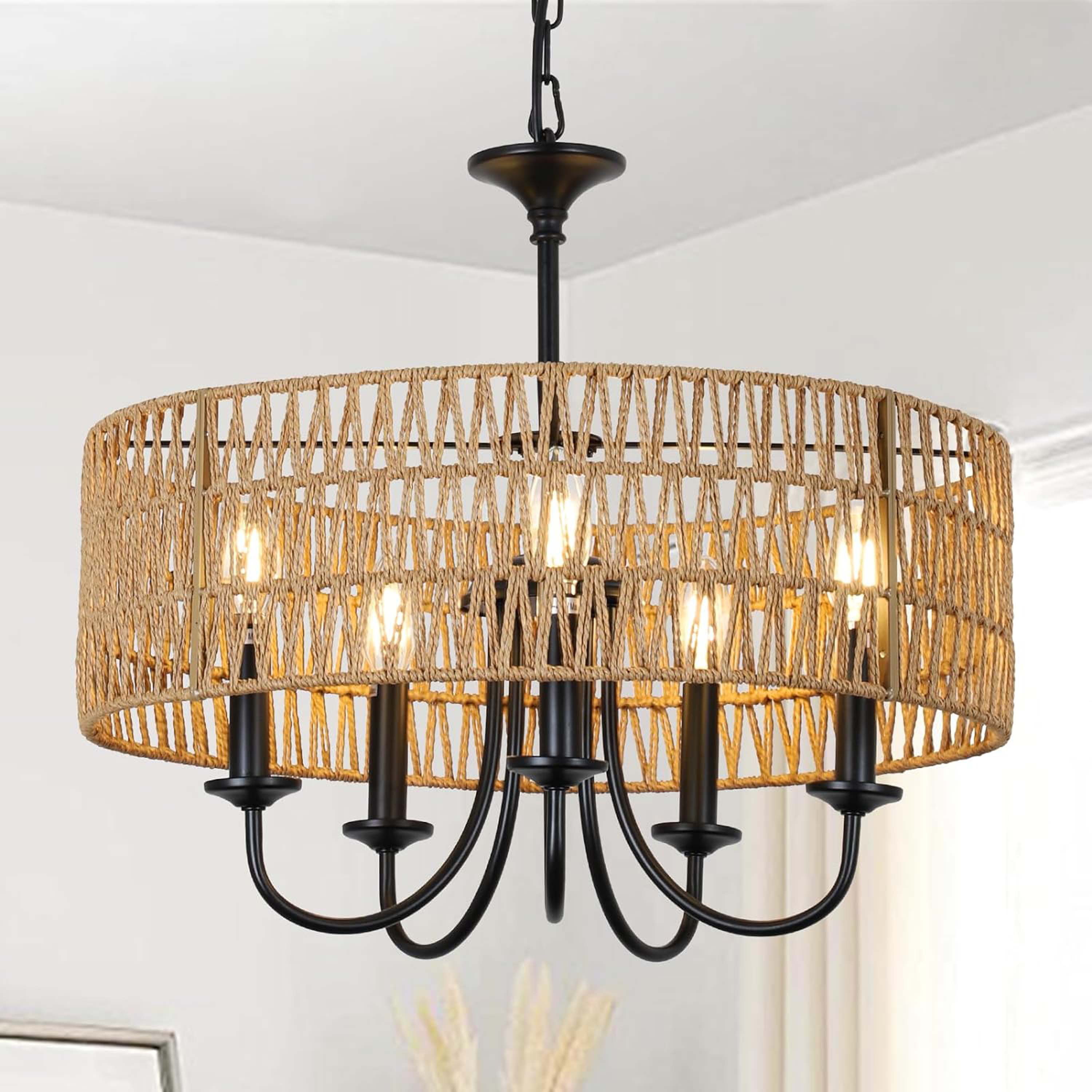 Bayou Breeze Modern Farmhouse Chandelier Light Fixtures, 5-Lights Large ...