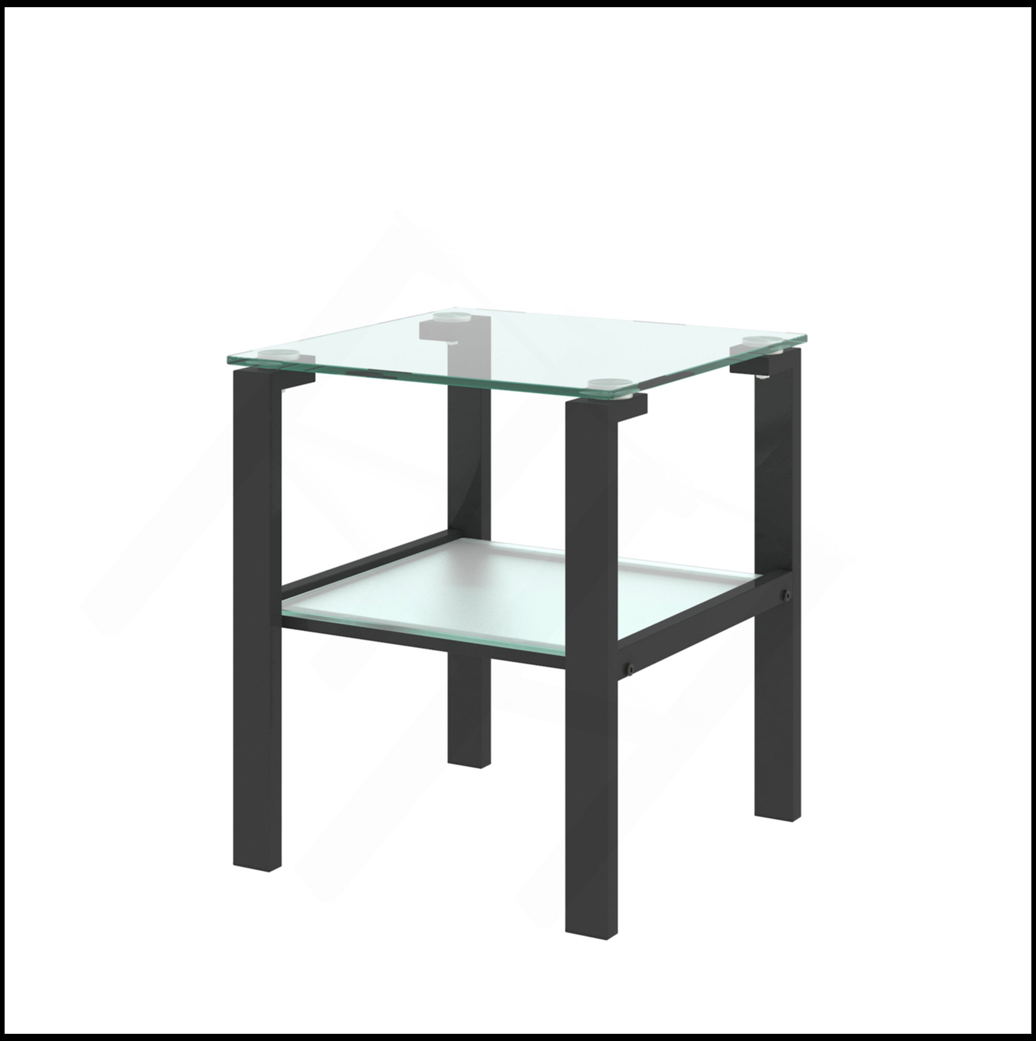 Wrought Studio Set Of 2, Glass Two Layer Tea Table, Small Round Table ...