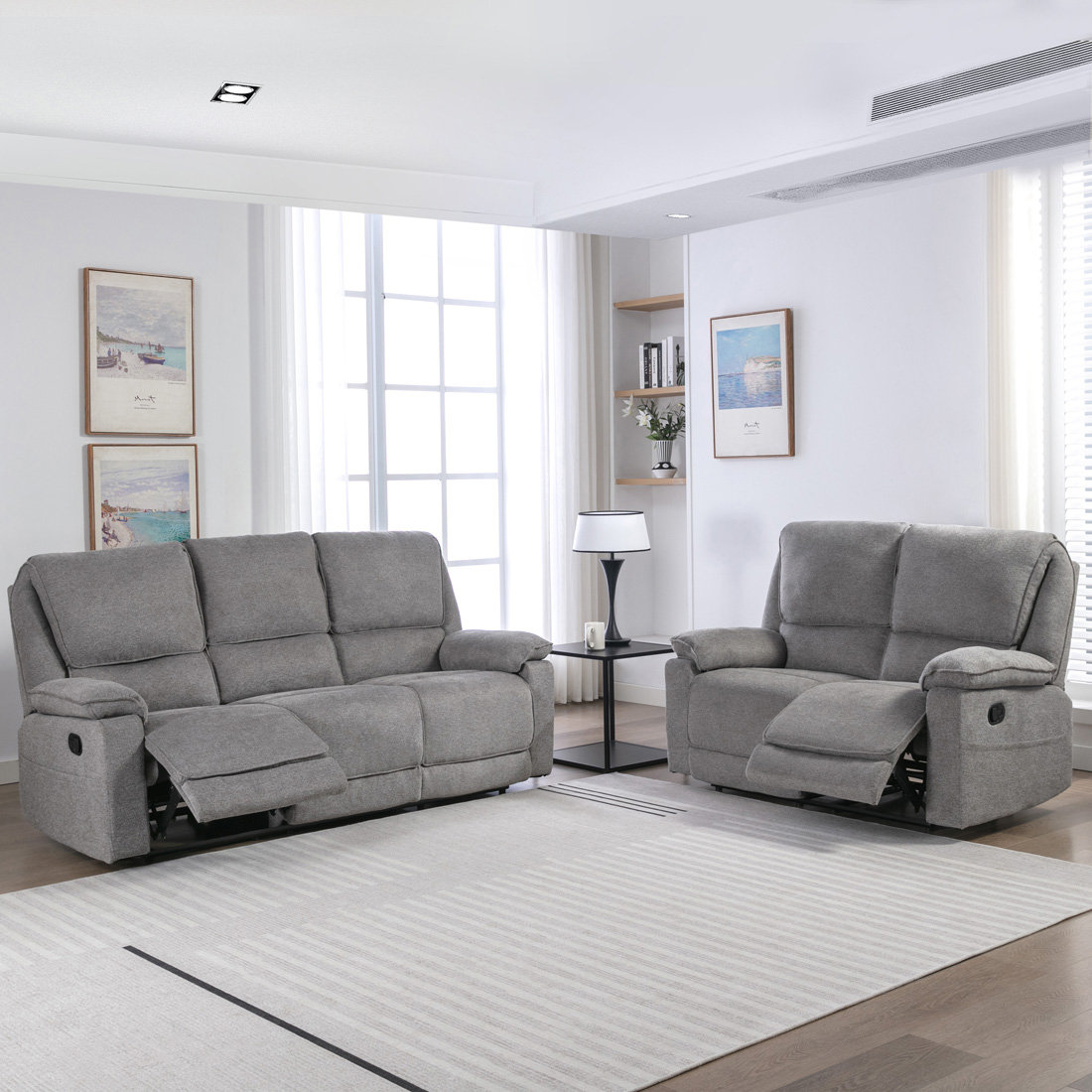 Latitude Run Sydney Latch Recliner 2 and 3 Seater Sofa Set | Wayfair.co.uk