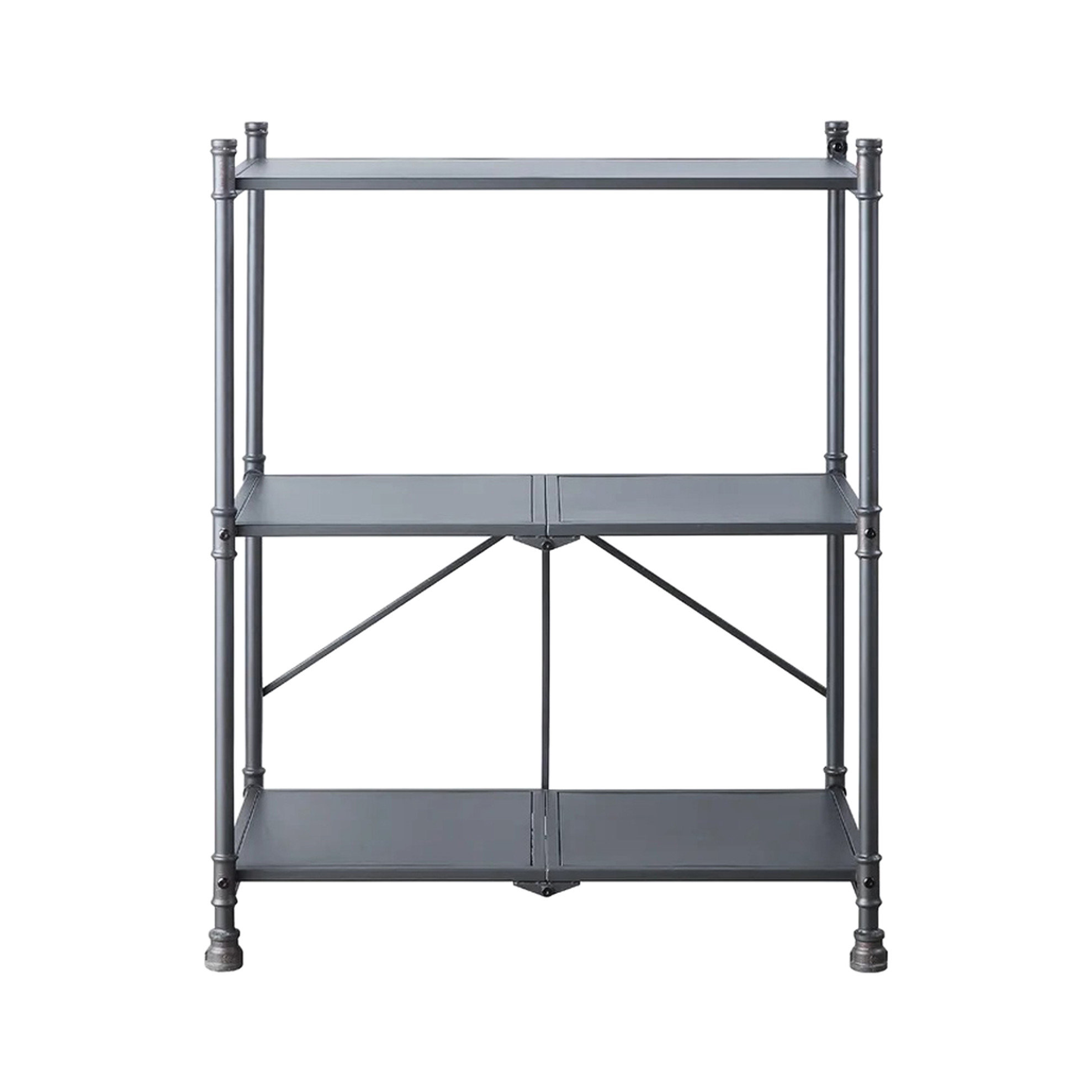 Williston Forge Console Table With 3 Tier Shelf, Foldable Water Pipe ...
