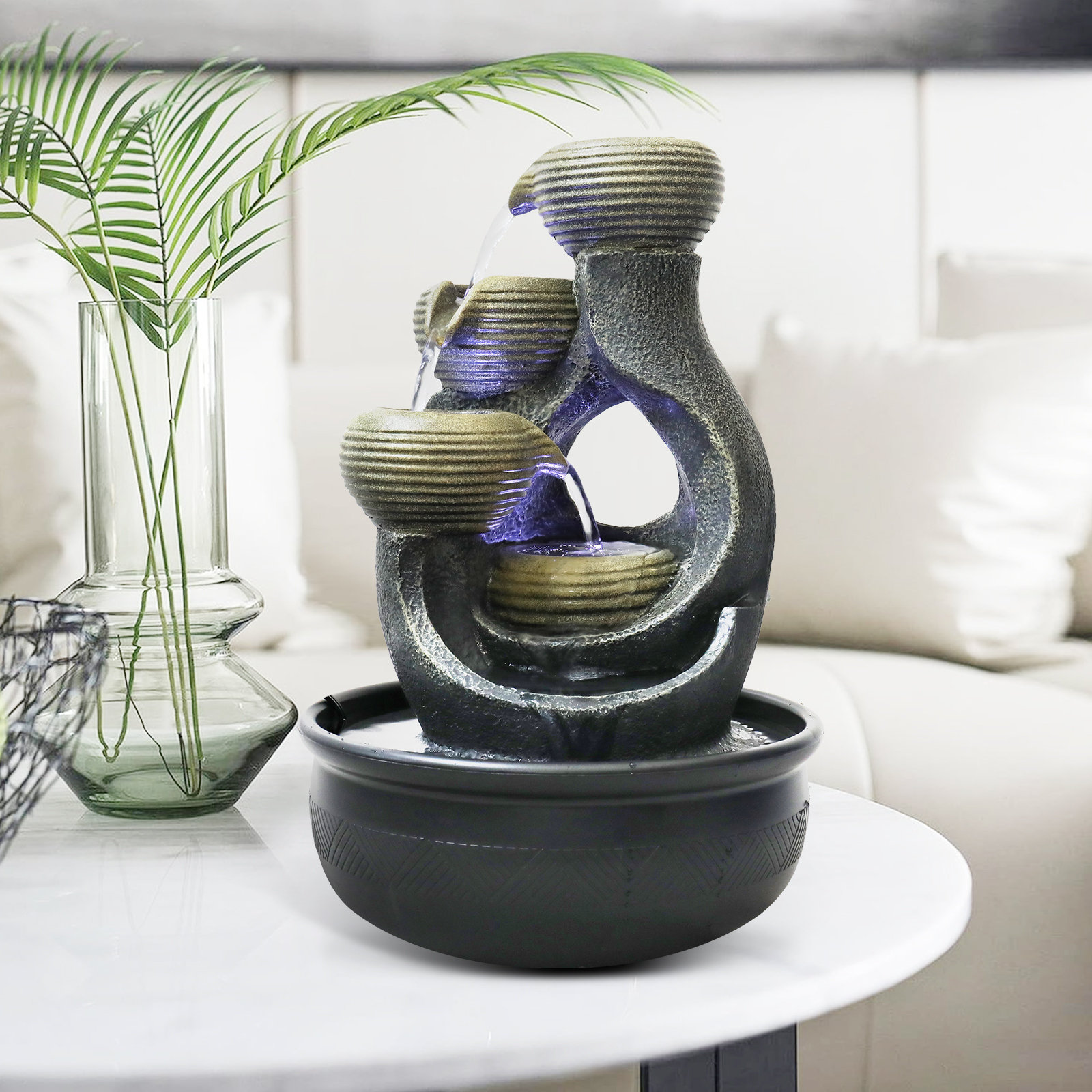 Dakota Fields Indoor Fountain Tabletop Fountain Waterfall Fountains ...
