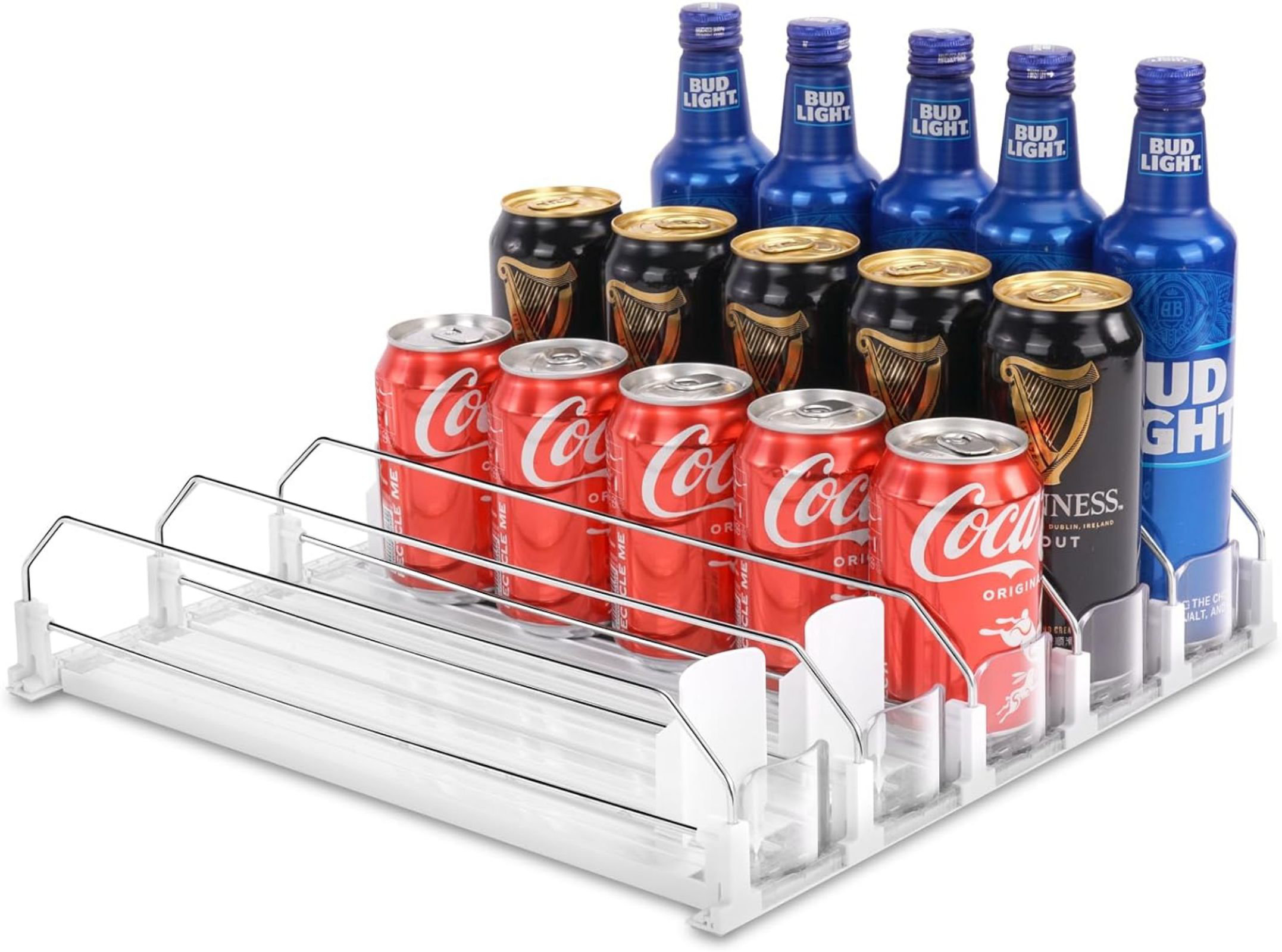 Rebrilliant Drink Dispenser for Refrigerator, Self-Pushing Soda Can ...