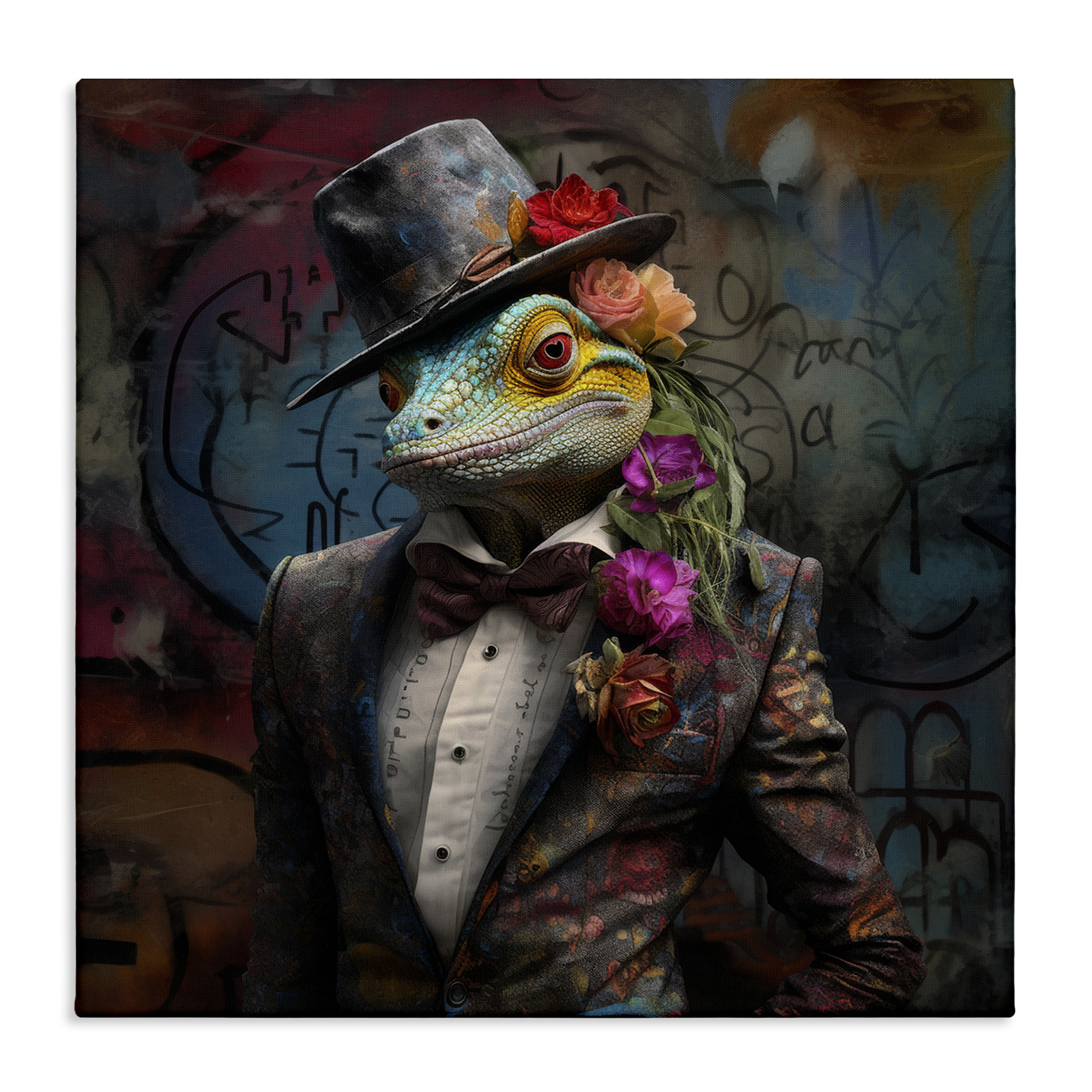 Trinx Urban Graffiti Lizard Canvas Wall Art by Lazar Studio - Wayfair ...