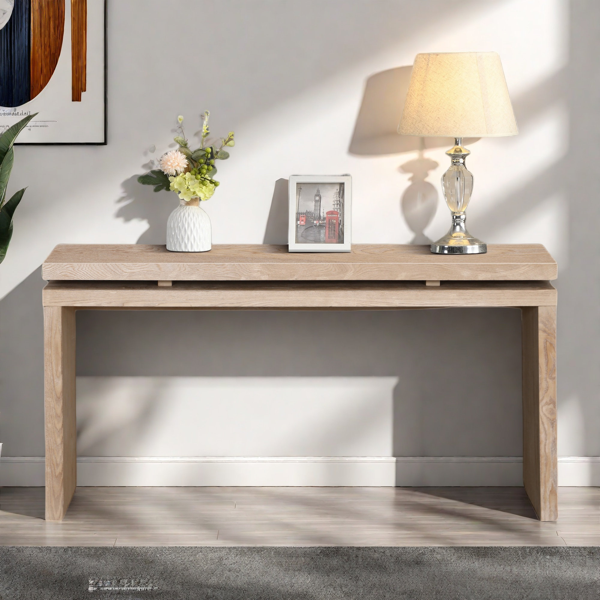 Latitude Run® Console Table With Double Board Suspension Design | Wayfair