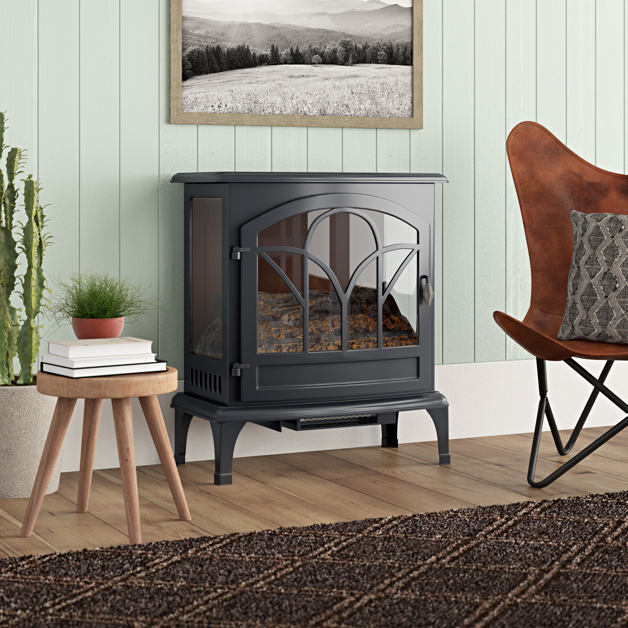 Millwood Pines Collett Curved Front Panoramic Electric Stove & Reviews ...