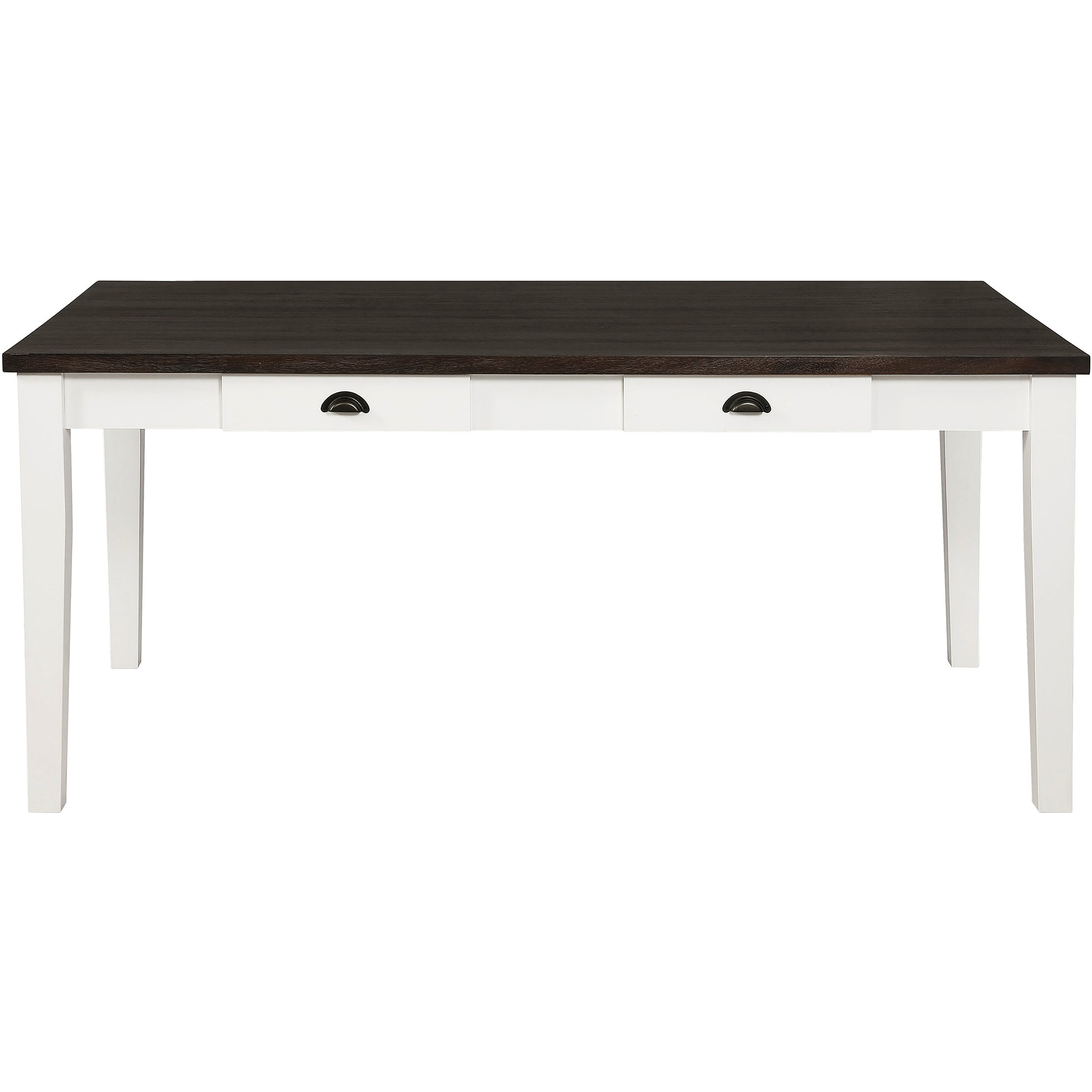 Winston Porter And Antique White Dining Table With 2 Drawers, Rustic ...