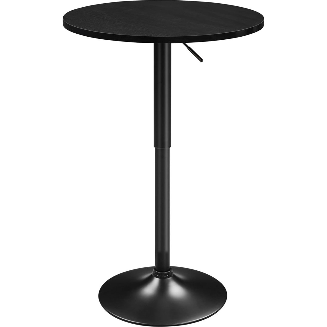 Ivy Bronx Round Bar Table, Adjustable Height And 360° Swivel Bar Tables ...