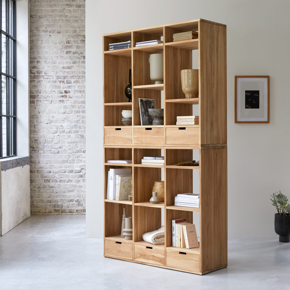 Tikamoon Miho Solid Teak Bookcase | Perigold