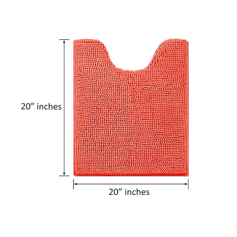 Latitude Run® Coral Soft Cozy Plush Chenille Contour Bath Mat Bathroom ...