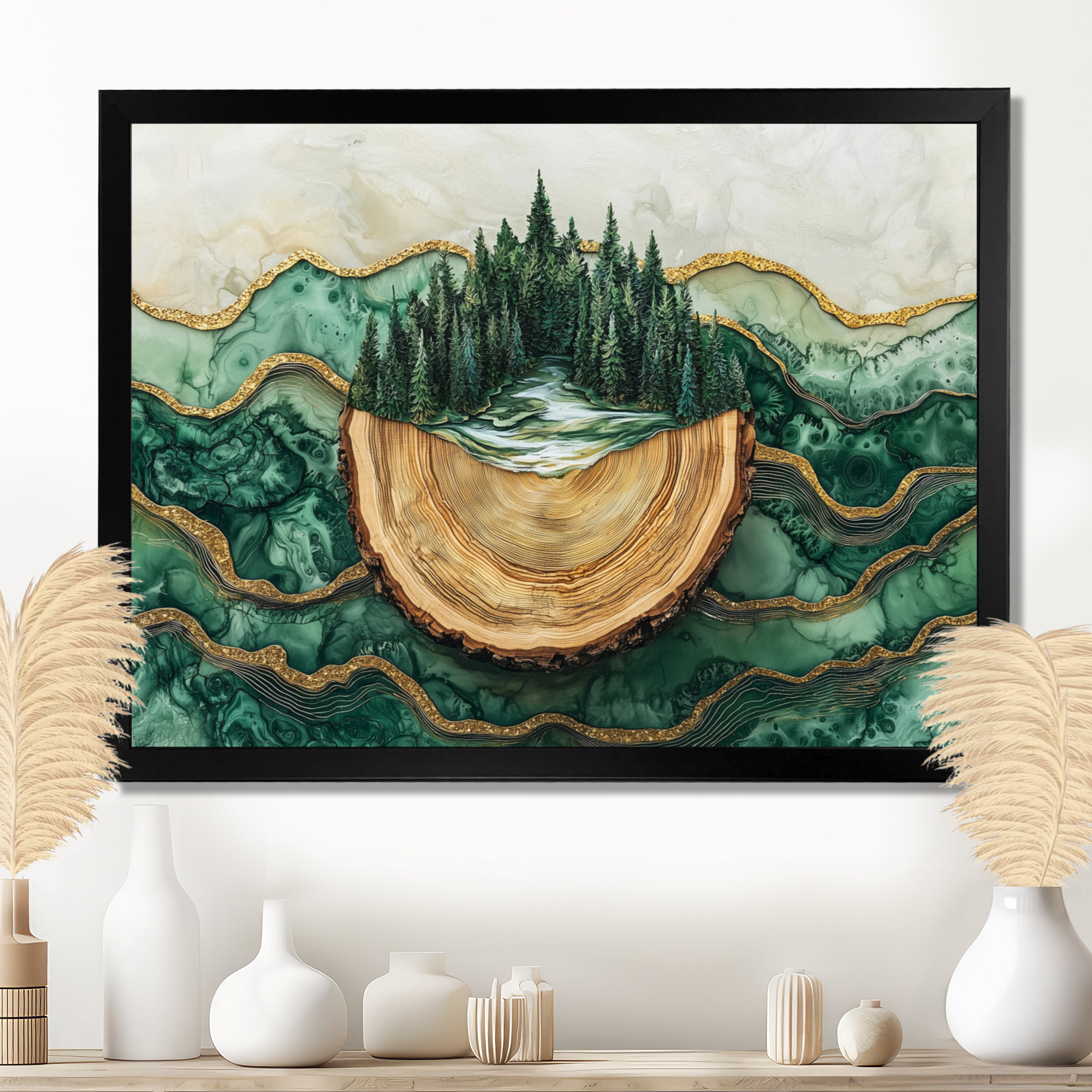 Millwood Pines Bold Forest Landscape Path Of The Emerald River I ...