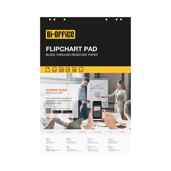 Bi-Office Cardboard / Paper Flip Chart Pads | Wayfair.co.uk