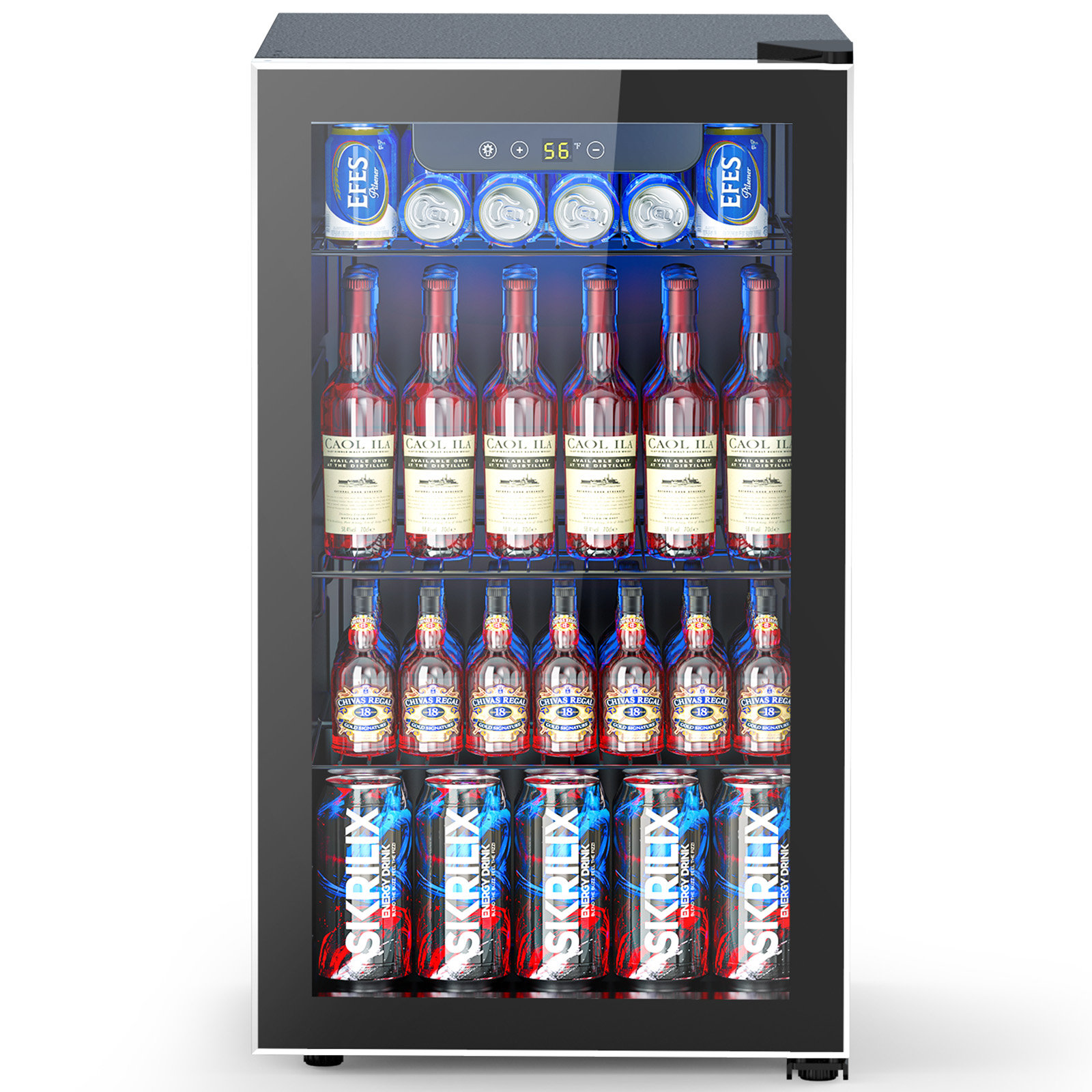 COWSAR 2.4 Cu. ft Mini Beverage Cooler 85 Cans Mini Refrigerator with ...