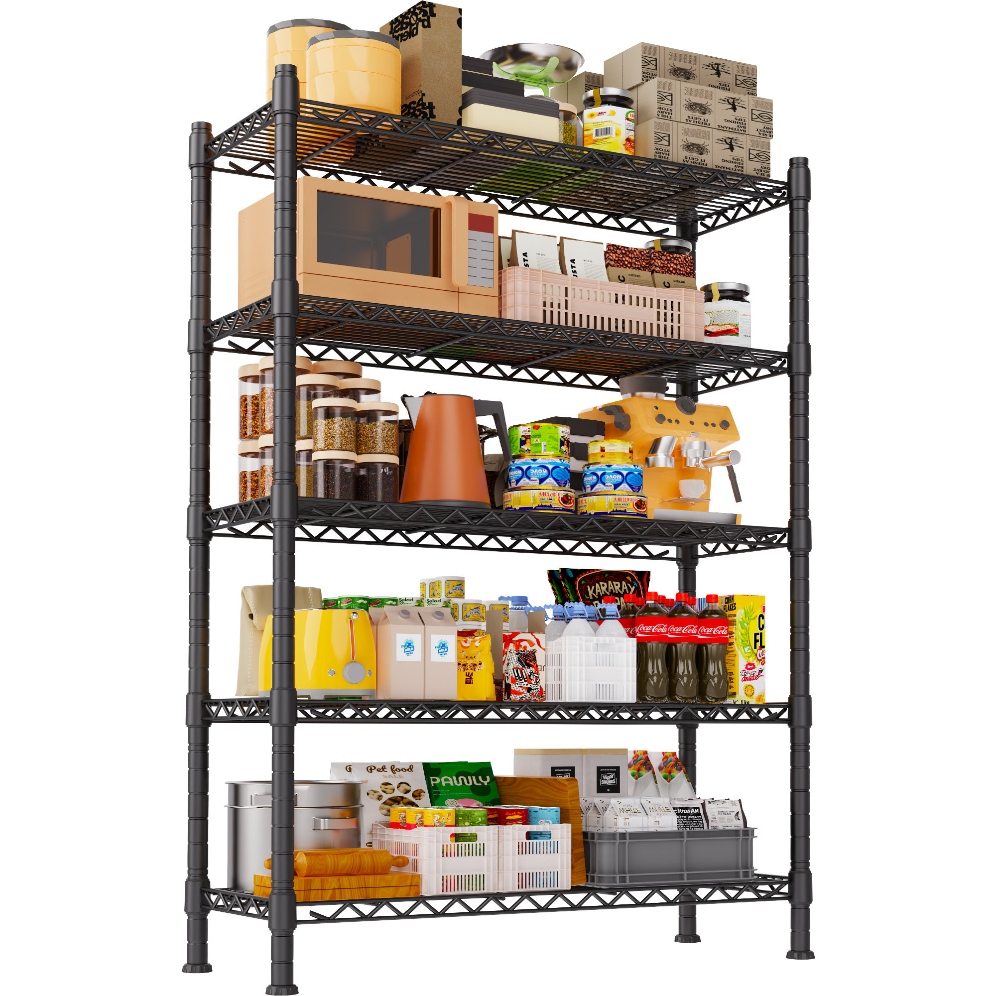 Rebrilliant 1000 Lbs Storage Shelving Utility Shelving Unit 5-tier ...