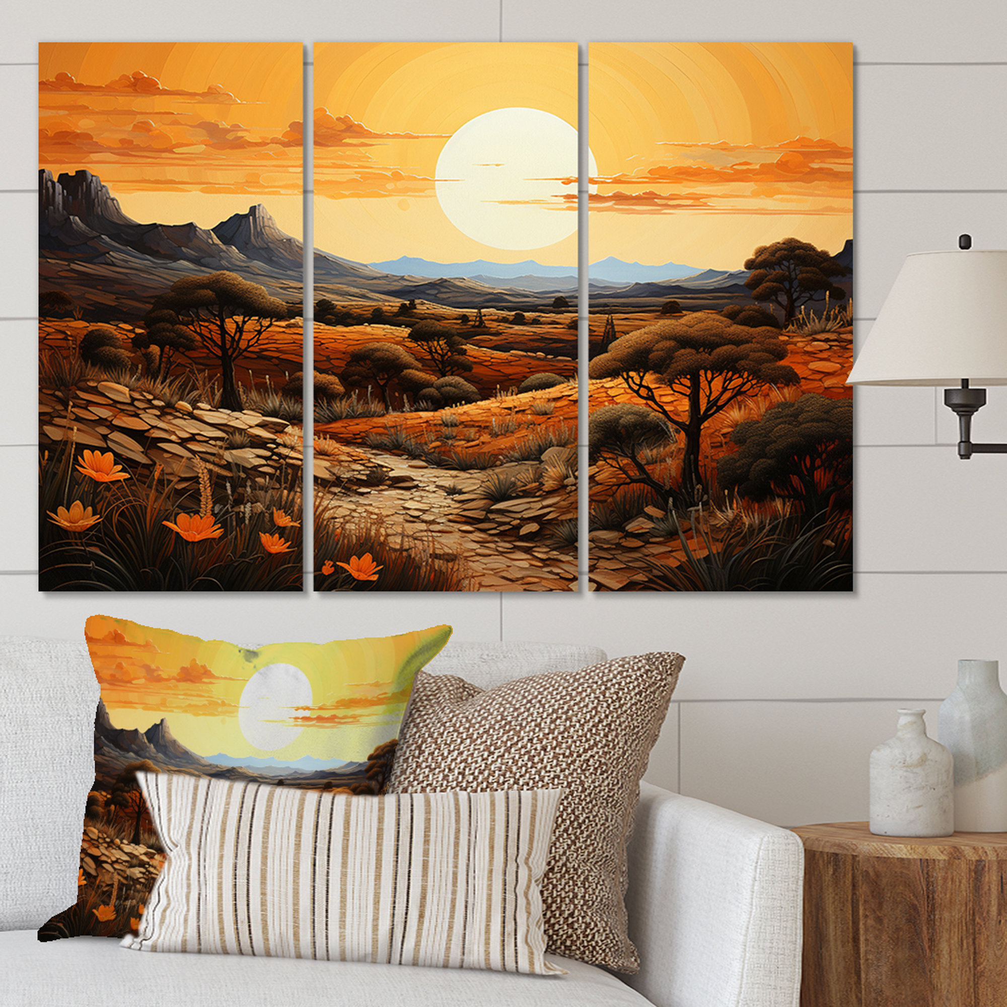 Millwood Pines Canyon Mirage IV - Landscapes Metal Wall Art Prints Set ...